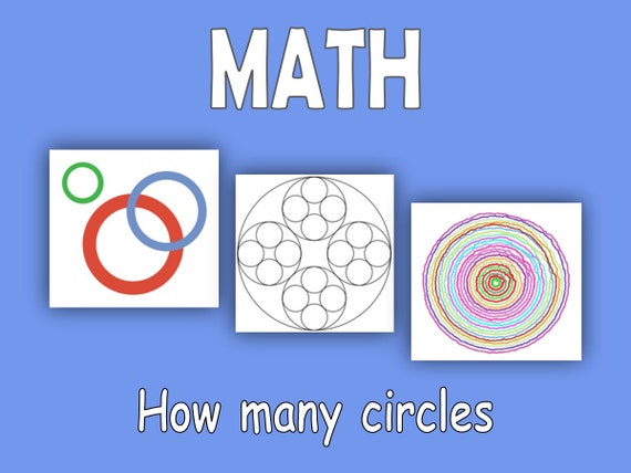 HOW MANY CIRCLES Math Worksheets Geometry Homeschool - Etsy