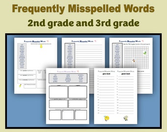 Frequently Misspelled Words, Fourth Grade, Fifth Grade, Educational ...