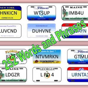 Word Puzzles - License Plates, Instant Digital Download, Worksheets ...