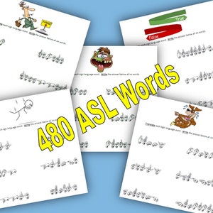 American Sign Language - SYNONYMS, Worksheets, Digital Download ...