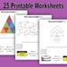 HOW MANY TRIANGLES - Math Worksheets, Geometry, Homeschool, Daycare ...