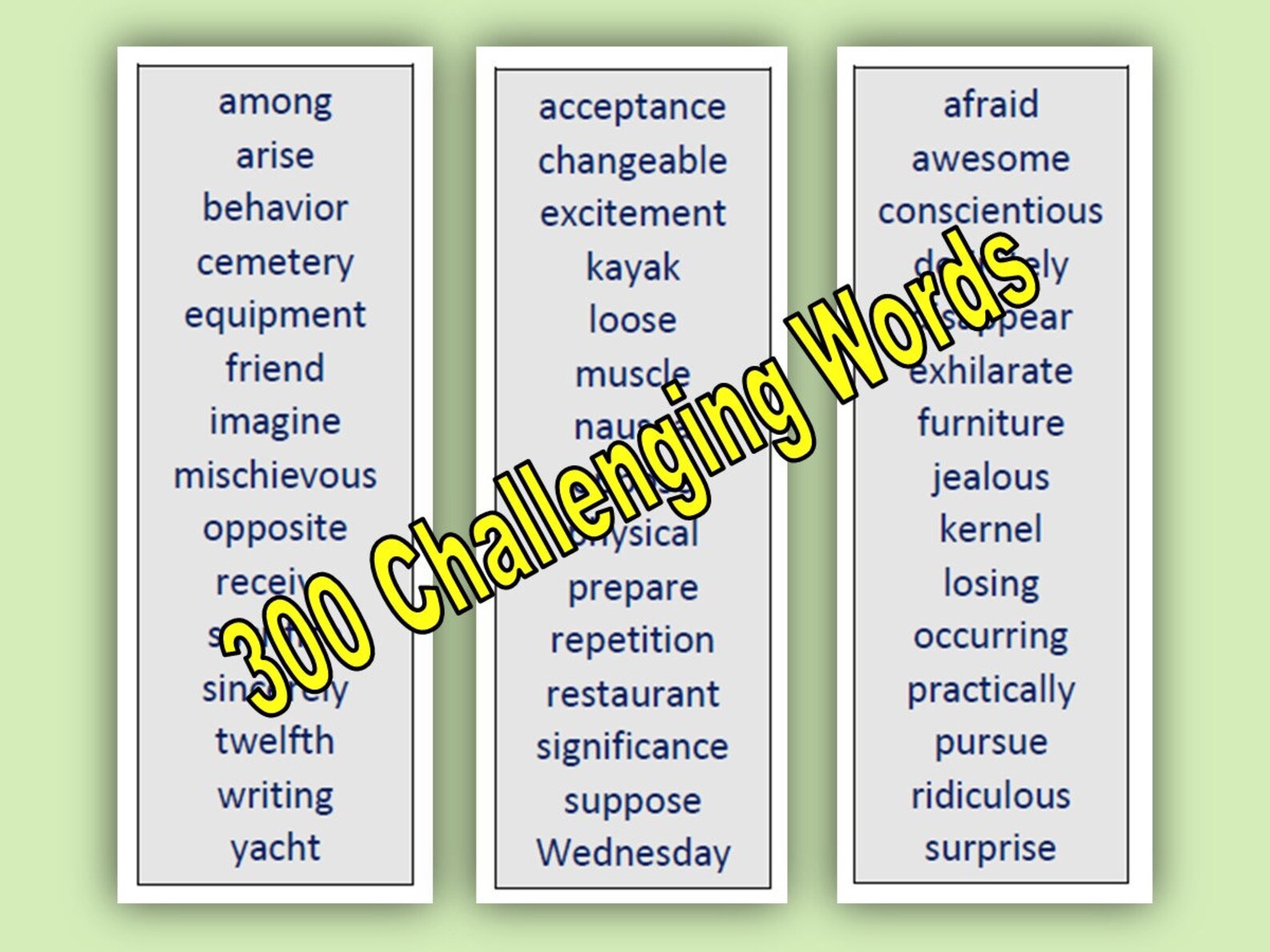 Frequently Misspelled Words, Fourth Grade, Fifth Grade, Educational ...