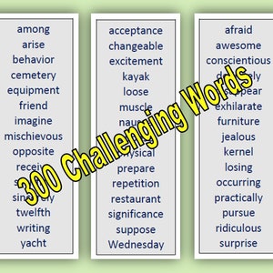 Frequently Misspelled Words, Fourth Grade, Fifth Grade, Educational ...