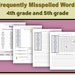 Frequently Misspelled Words, Middle School, Workbook, Homeschool ...