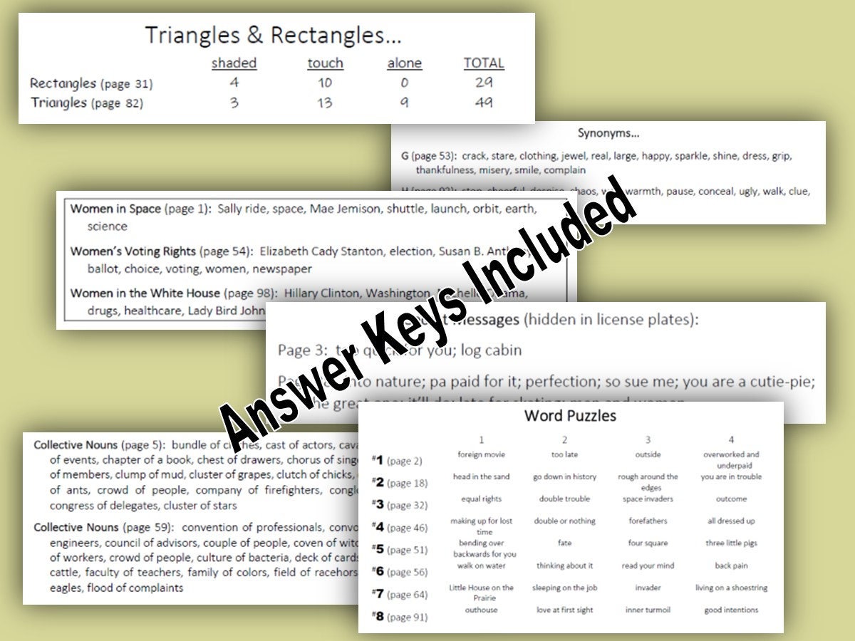 Gifted and Talented Workbook - Third Grade, Digital Download, Printable ...