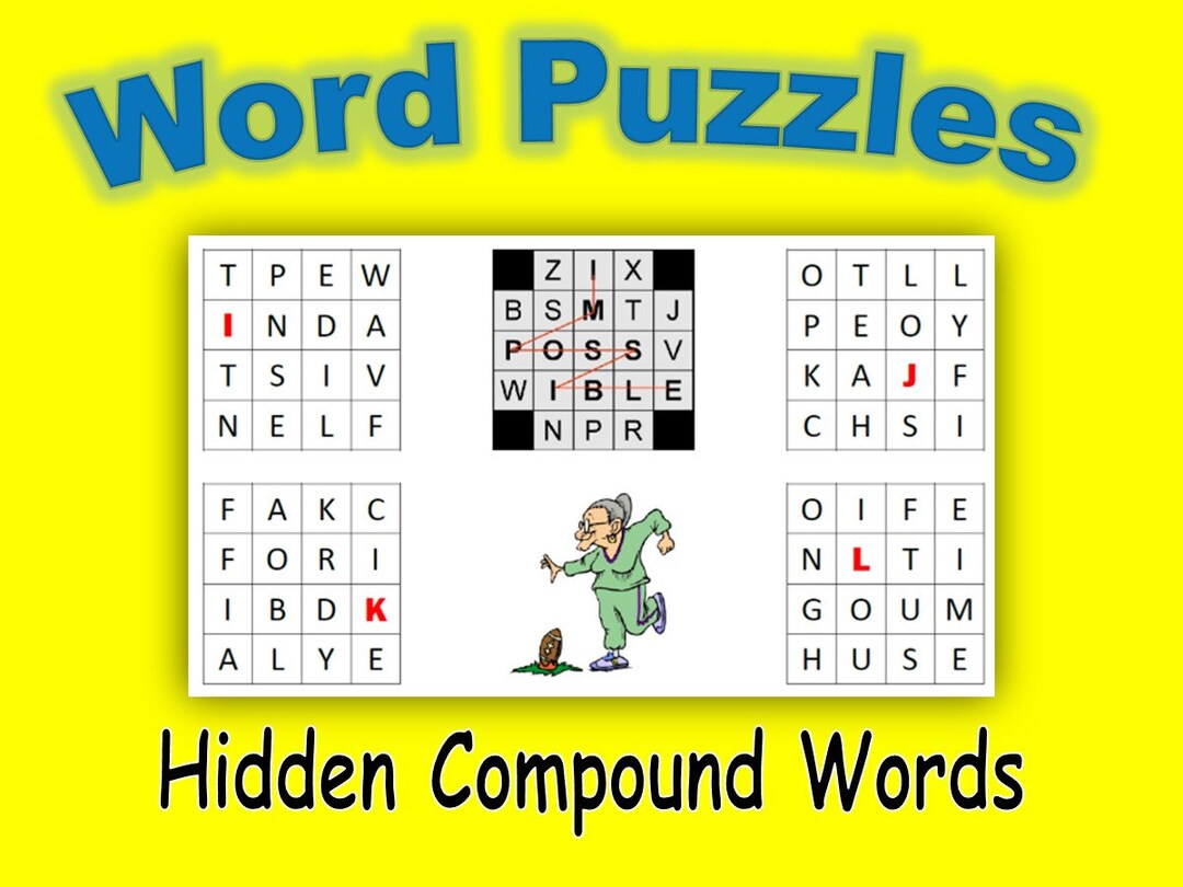 Word Puzzles - Hidden Compound Words, Boggle, Word Search, Instant ...