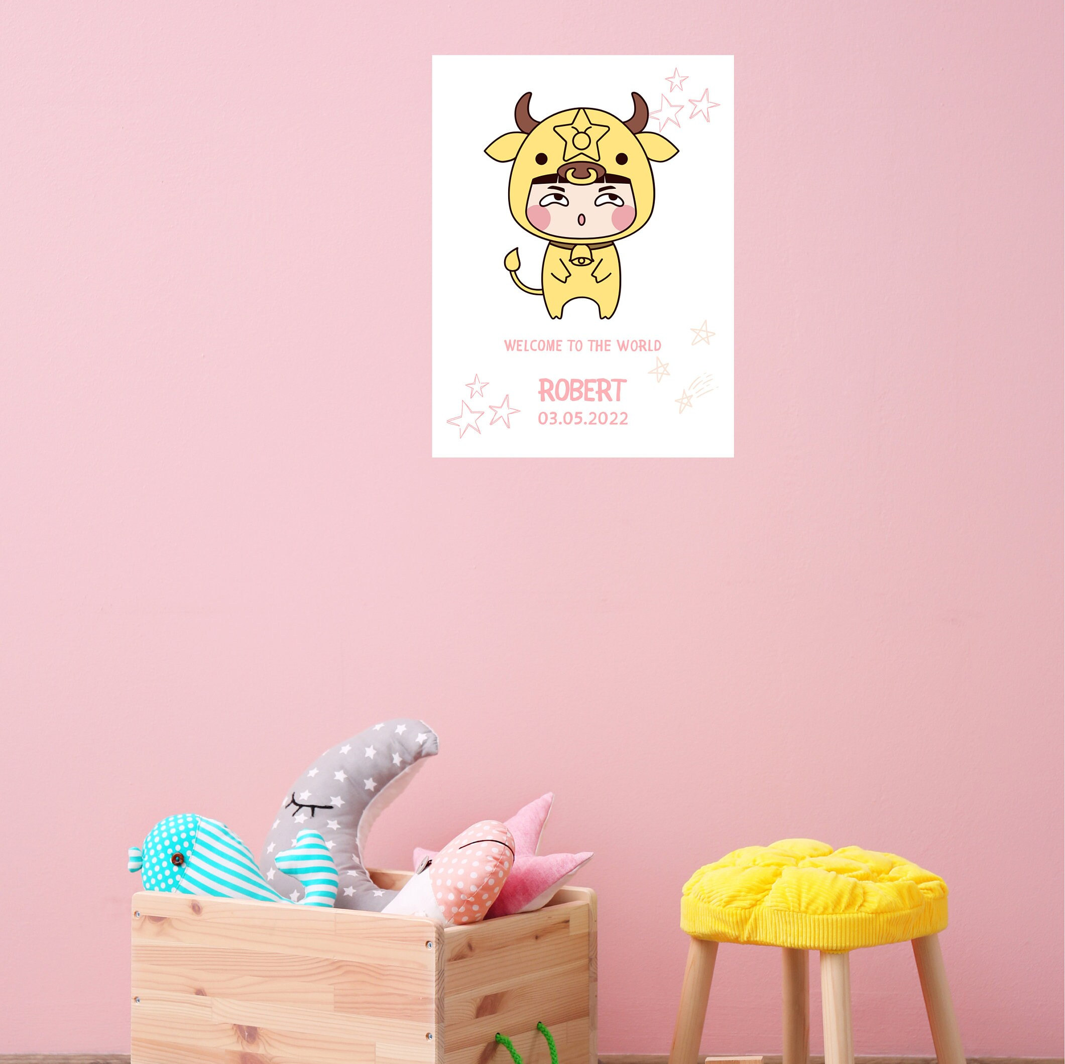 Baby Born Poster Personalized Baby Born Poster Zodiac Baby - Etsy