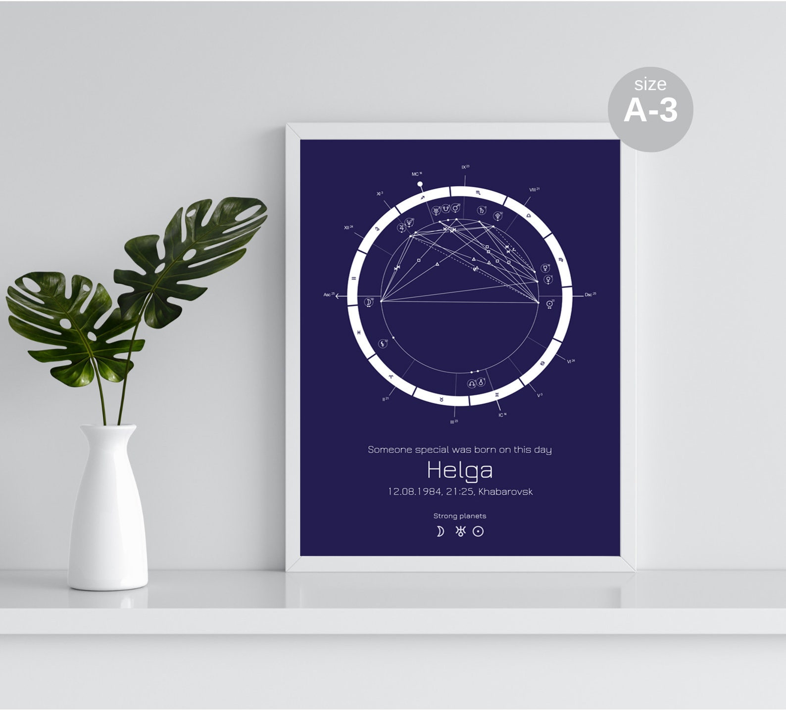 Unique Gift, Astrological Chart, Birth Chart, Natal Chart, Personal ...