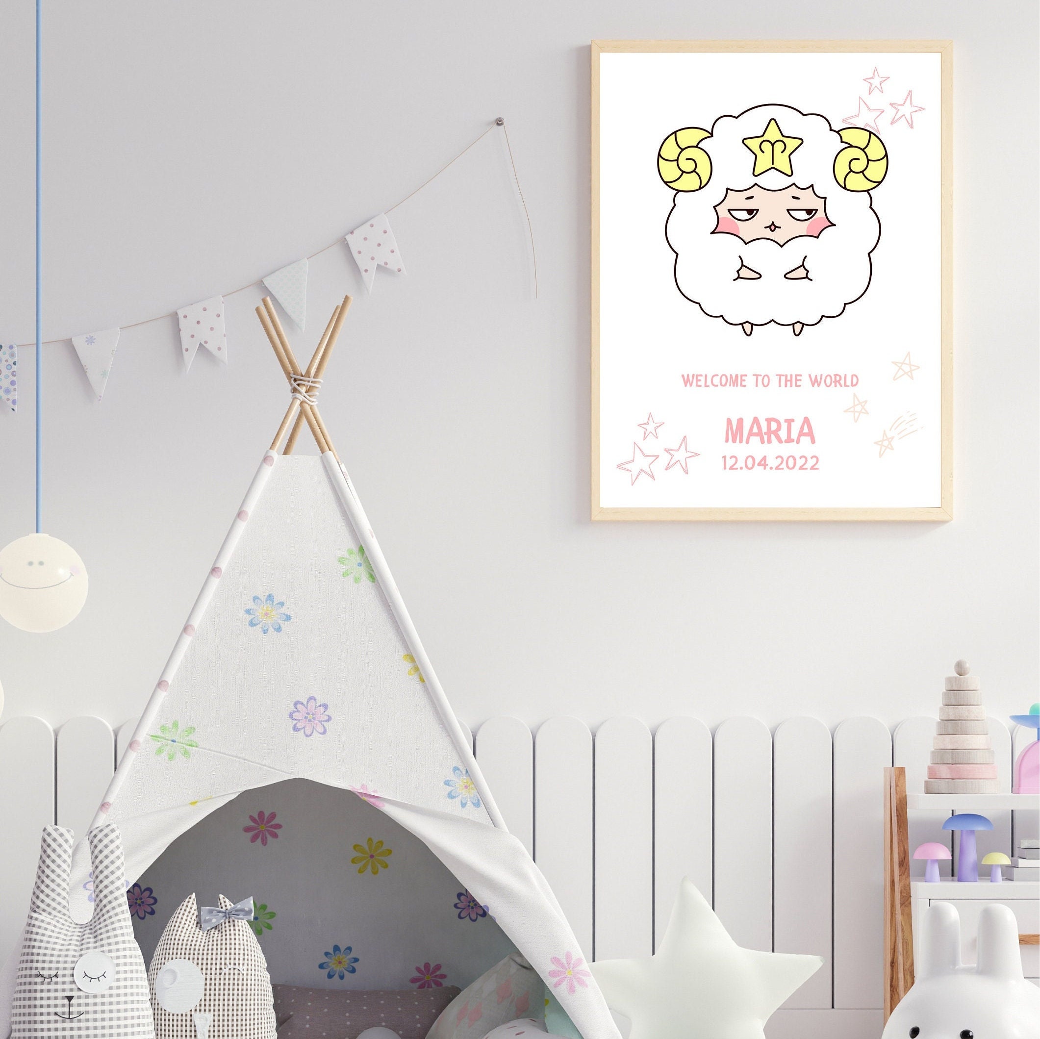 Baby Born Poster Personalized Baby Born Poster Zodiac Baby - Etsy