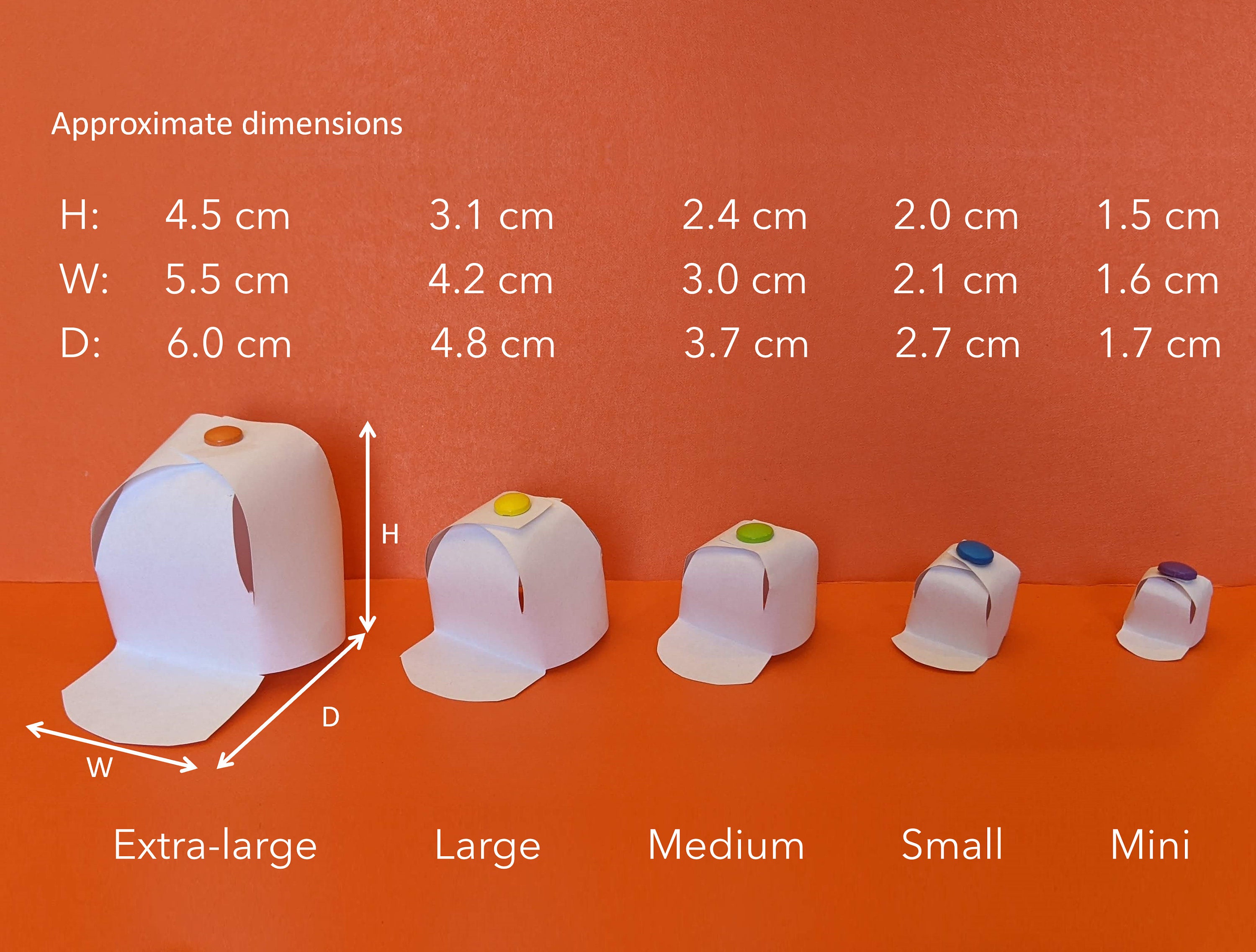 Paper Hat Printable Template for 5 Hat Sizes (perfect for Cupcake ...