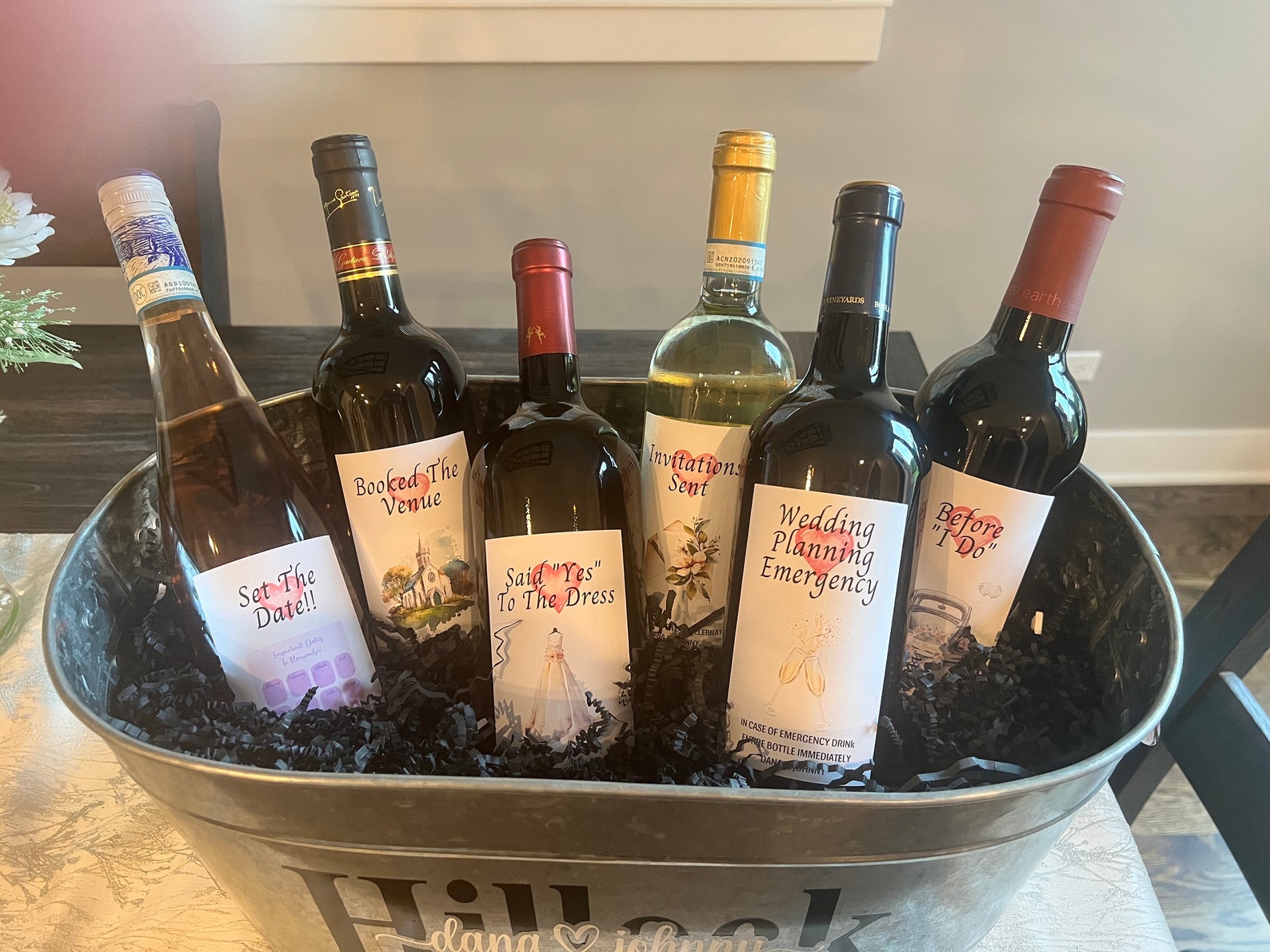 Engagement Milestone Wine Labels, Wedding Planning Wine Labels ...