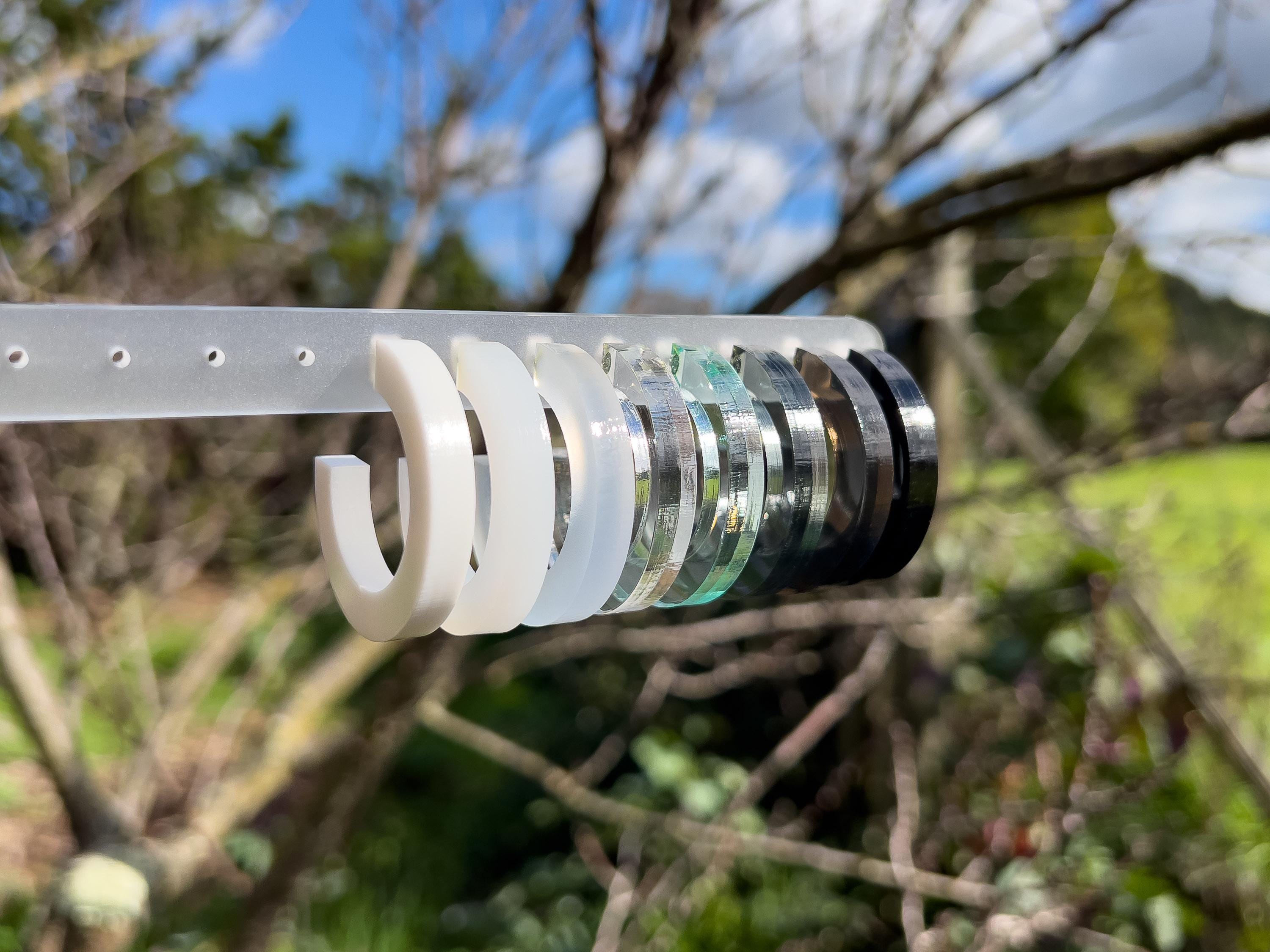 Acrylic Hoop Earrings in an Array of Neutral Shades Like Black, White ...
