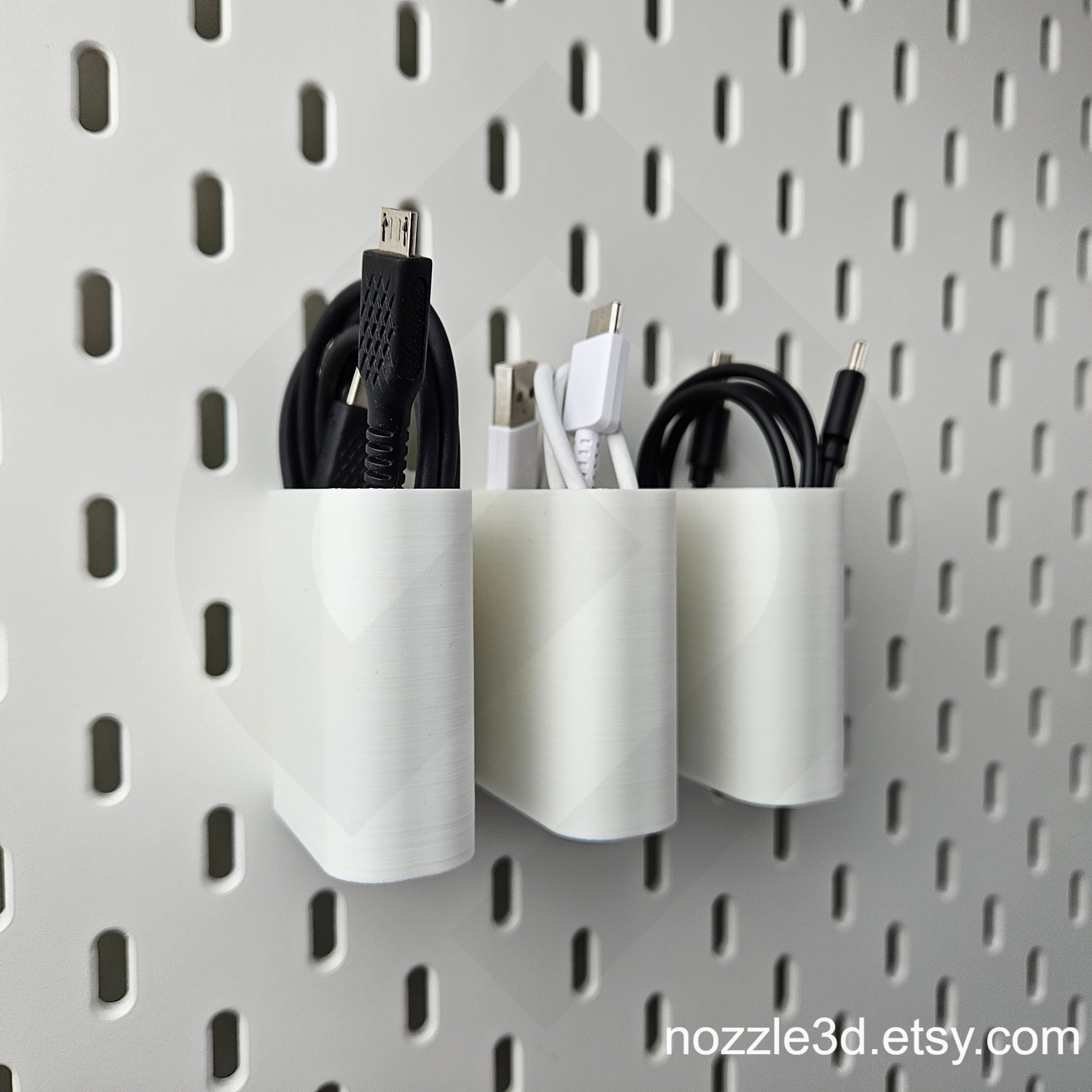 USB Cable Pod for IKEA Skadis Sorting Cables IKEA Skadis Accessories ...