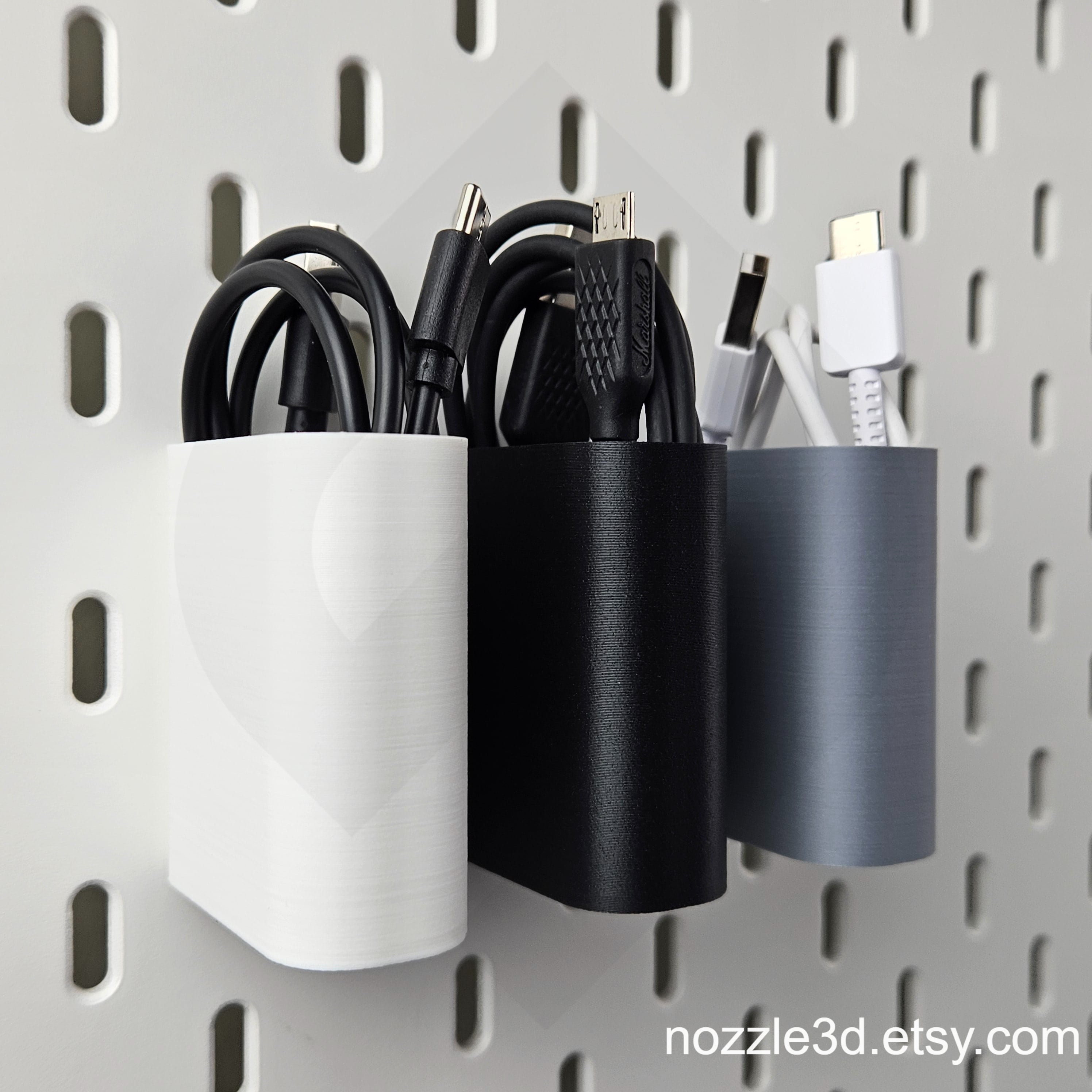 USB Cable Pod for IKEA Skadis Sorting Cables IKEA Skadis Accessories ...