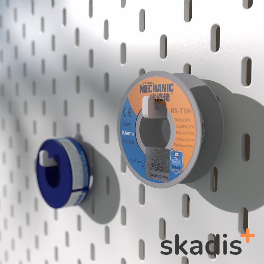 Set of 10 | Practical IKEA Skadis Hook for Spools, Tape Rolls and More ...