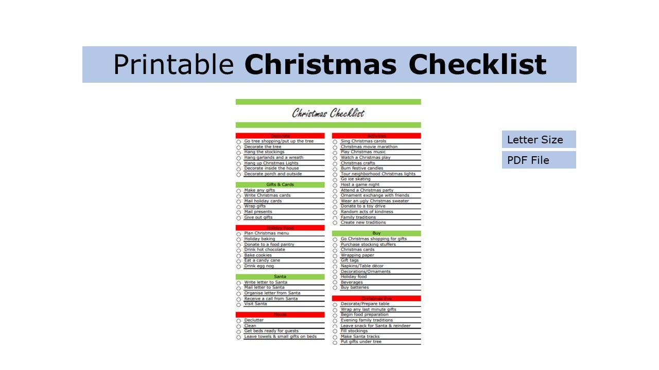 Lista De Verificación De Navidad Checklist Natalino | 🎄