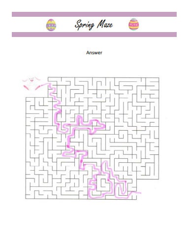 Printable Spring Maze| Party Game | US Letter Size Print at Home Game ...