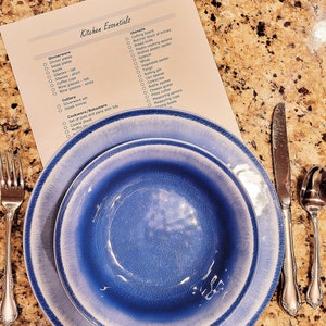 Printable Kitchen Essentials List | Kitchen Checklist | US Letter Size ...