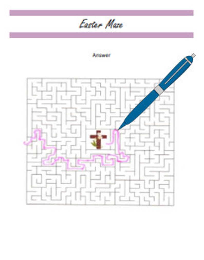 Printable Easter Maze| Party Game | US Letter Size Print at Home Game ...