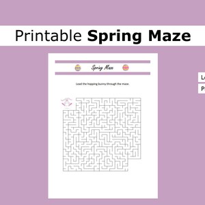 Printable Spring Maze| Party Game | US Letter Size Print at Home Game ...