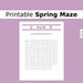 Printable Spring Maze| Party Game | US Letter Size Print at Home Game ...
