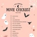 Printable Halloween Movie Checklist for Kids A5 Digital Download Family ...