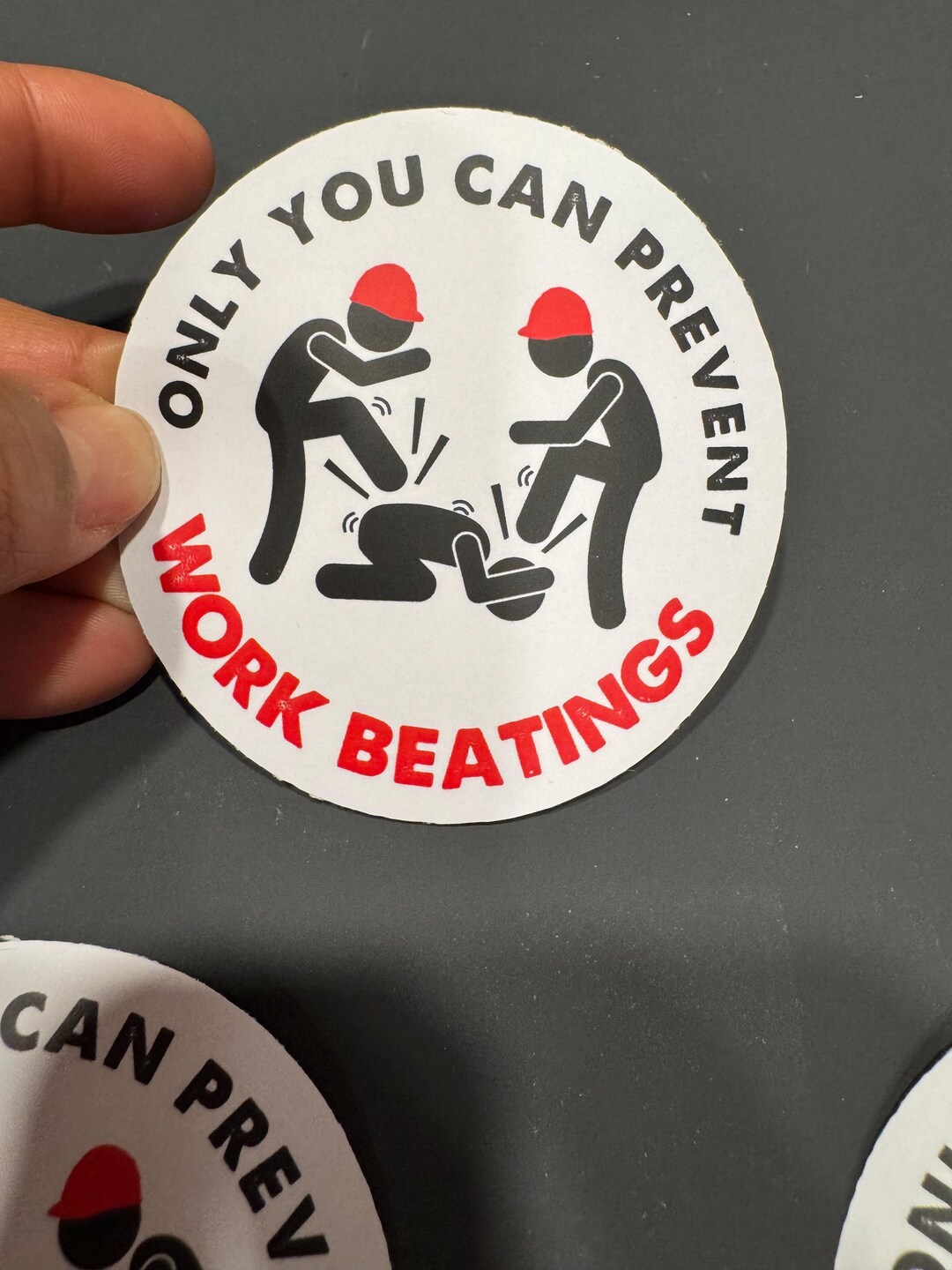 Funny Work Safety Sticker only You Can Prevent Work Beatings - Etsy