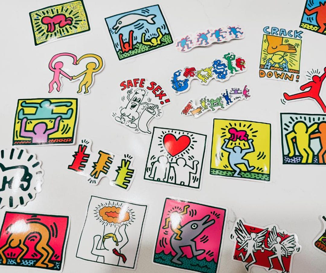 Keith Haring-inspired Sticker Bundle Sticker Bundle Holiday Gift Idea ...