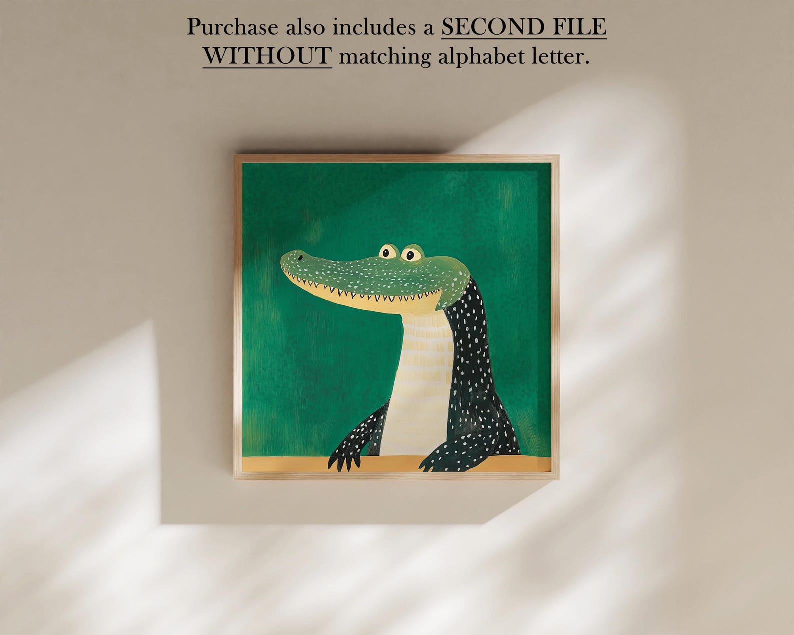 Whimsical 'A is for Alligator' Alphabet Art Print Digital Download ...