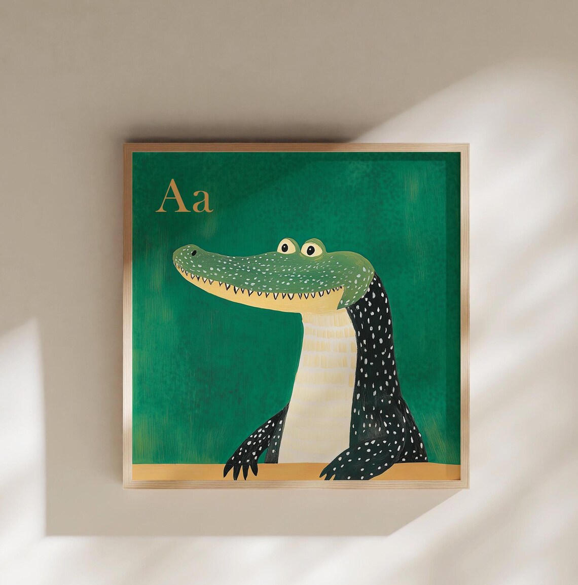 Whimsical 'A is for Alligator' Alphabet Art Print Digital Download ...