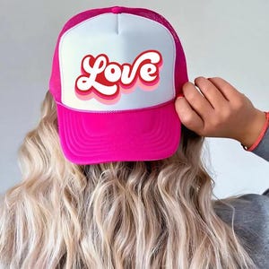 Love Hat, Valentine Trucker Cap, Retro Love Cap, Romantic Gift, Love ...