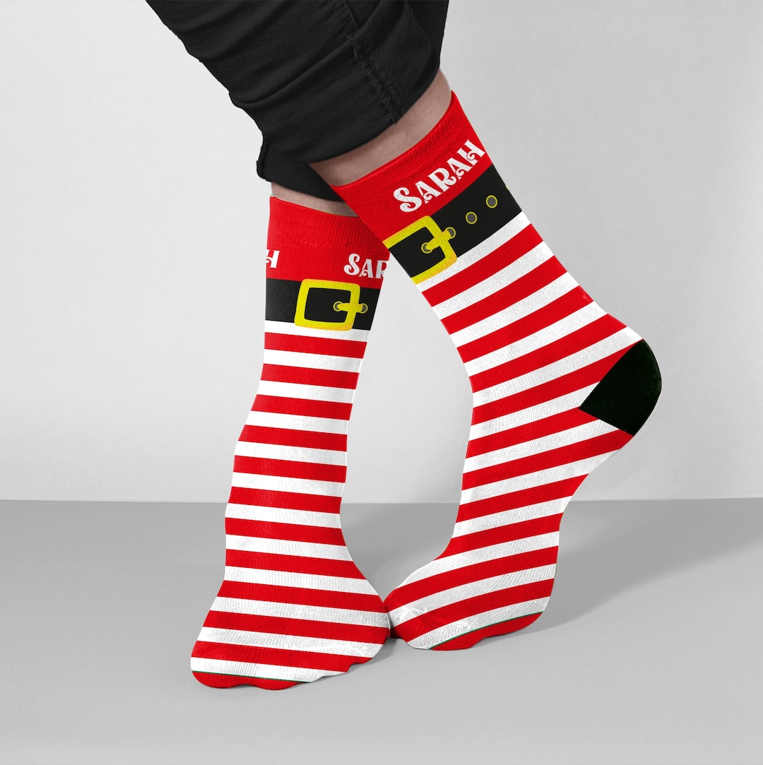 Christmas Elf Socks 2023 Custom Christmas Socks Elf Socks - Etsy