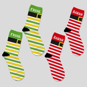 Christmas Elf Socks 2023 Custom Christmas Socks Elf Socks - Etsy