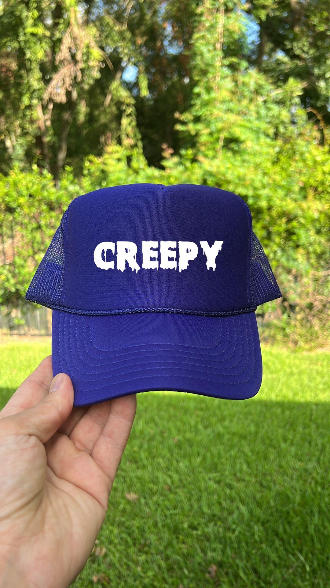 Halloween Creepy Hat, Creepy Caps, Creepy Trucker Hat for Halloween ...