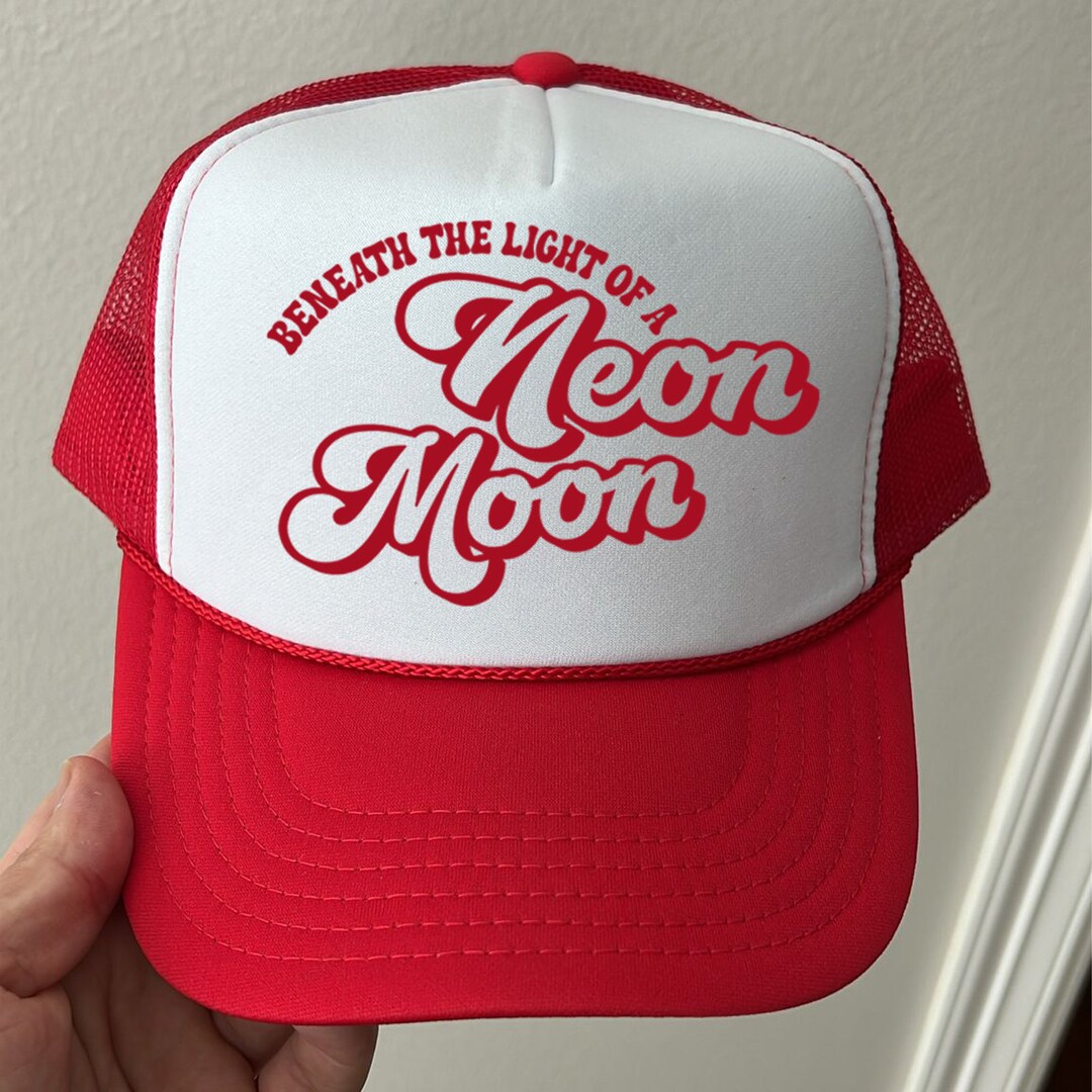 Neon Moon Trucker Hat, Womens Trucker Hat, Foam Cap for Her, Summer Hat, Concert Hat, Country ...