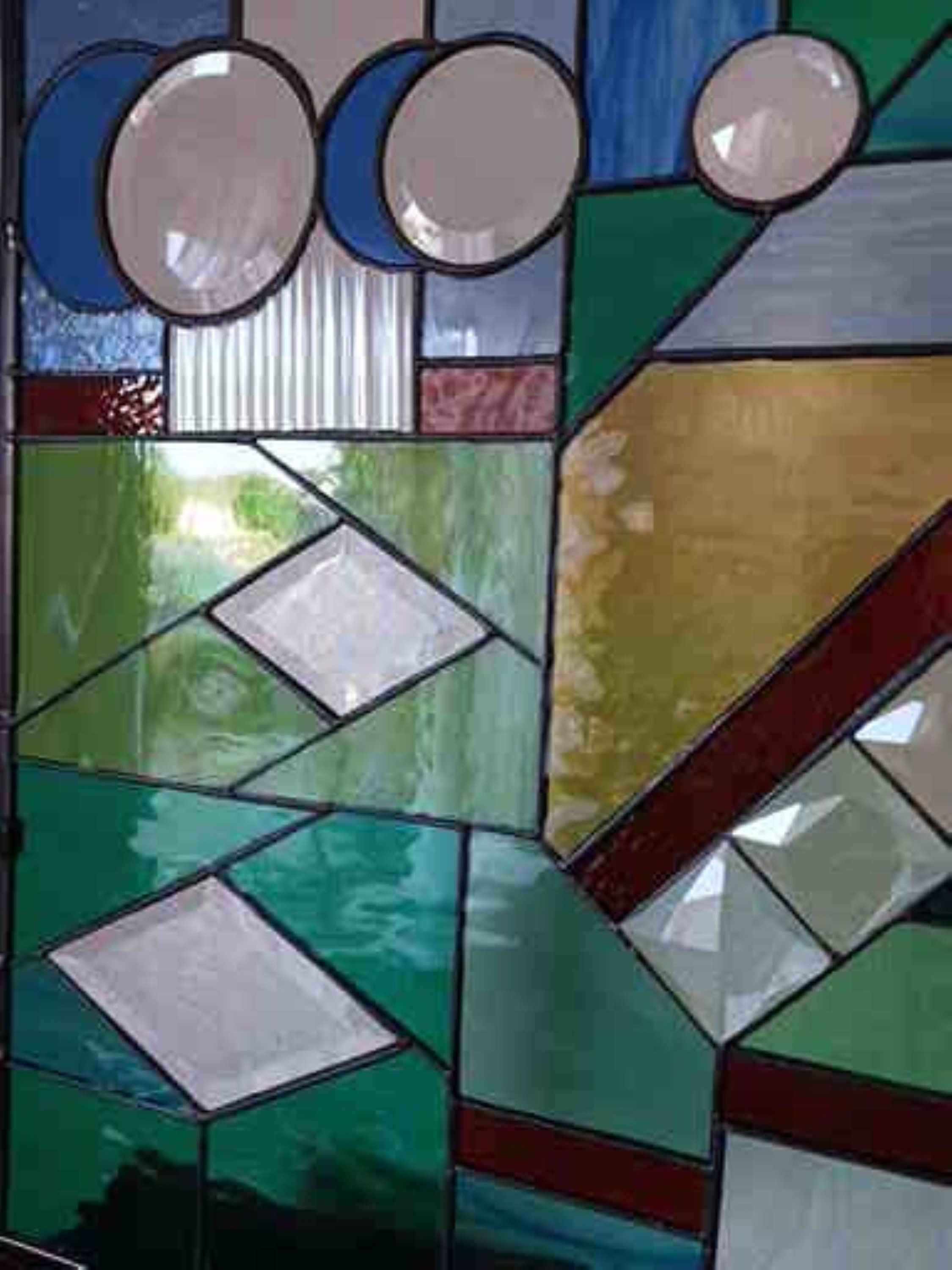 Color Flash Stained Glass Window Panel - Etsy