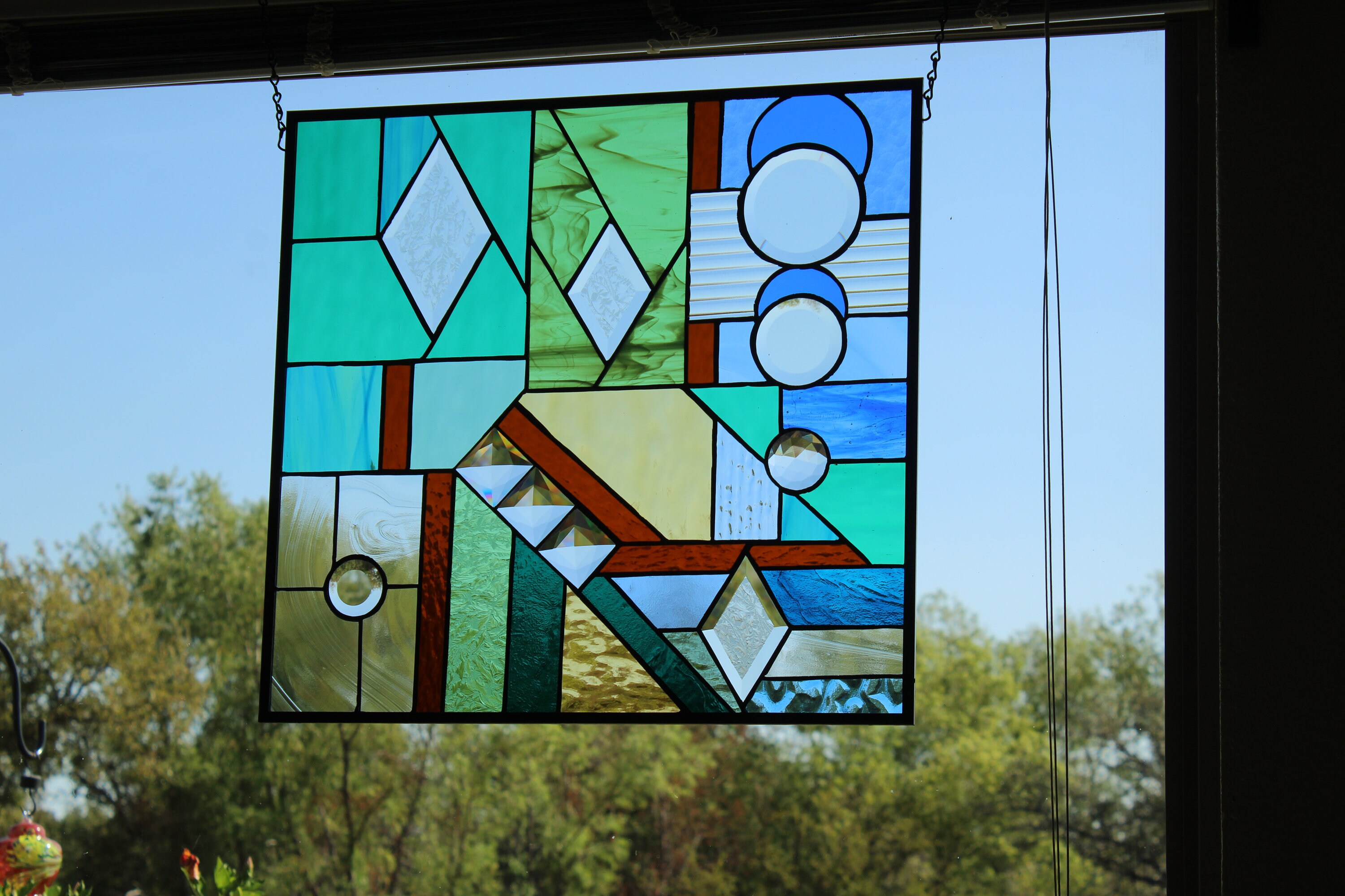 Color Flash Stained Glass Window Panel - Etsy