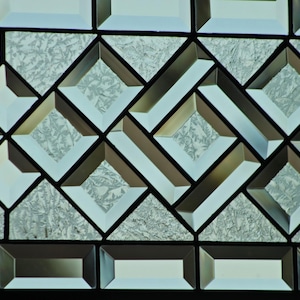 Rectangular Stained Glass Window Panel ,hanging,privacy Glass,clear - Etsy