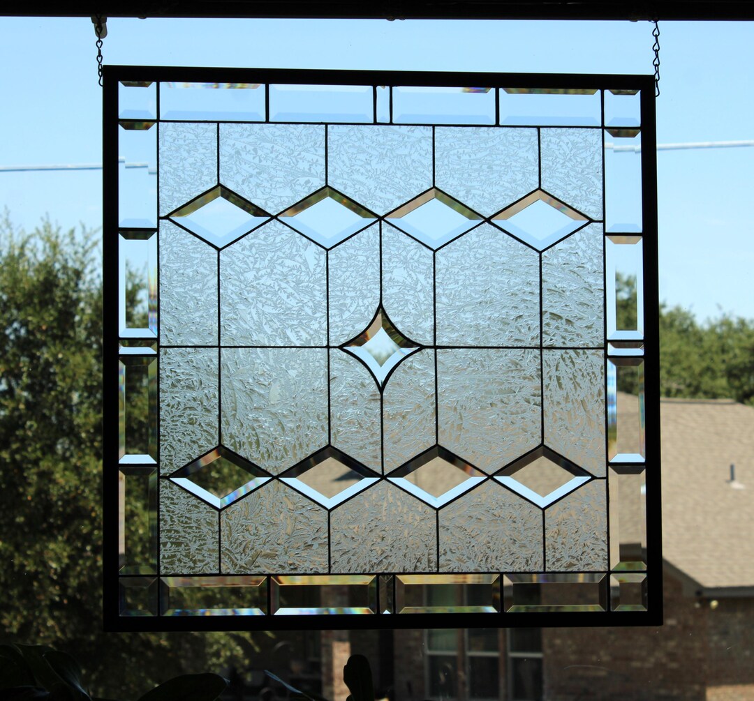 Beveled Stained Glass Window Panel, Available for Custom Orders in ...