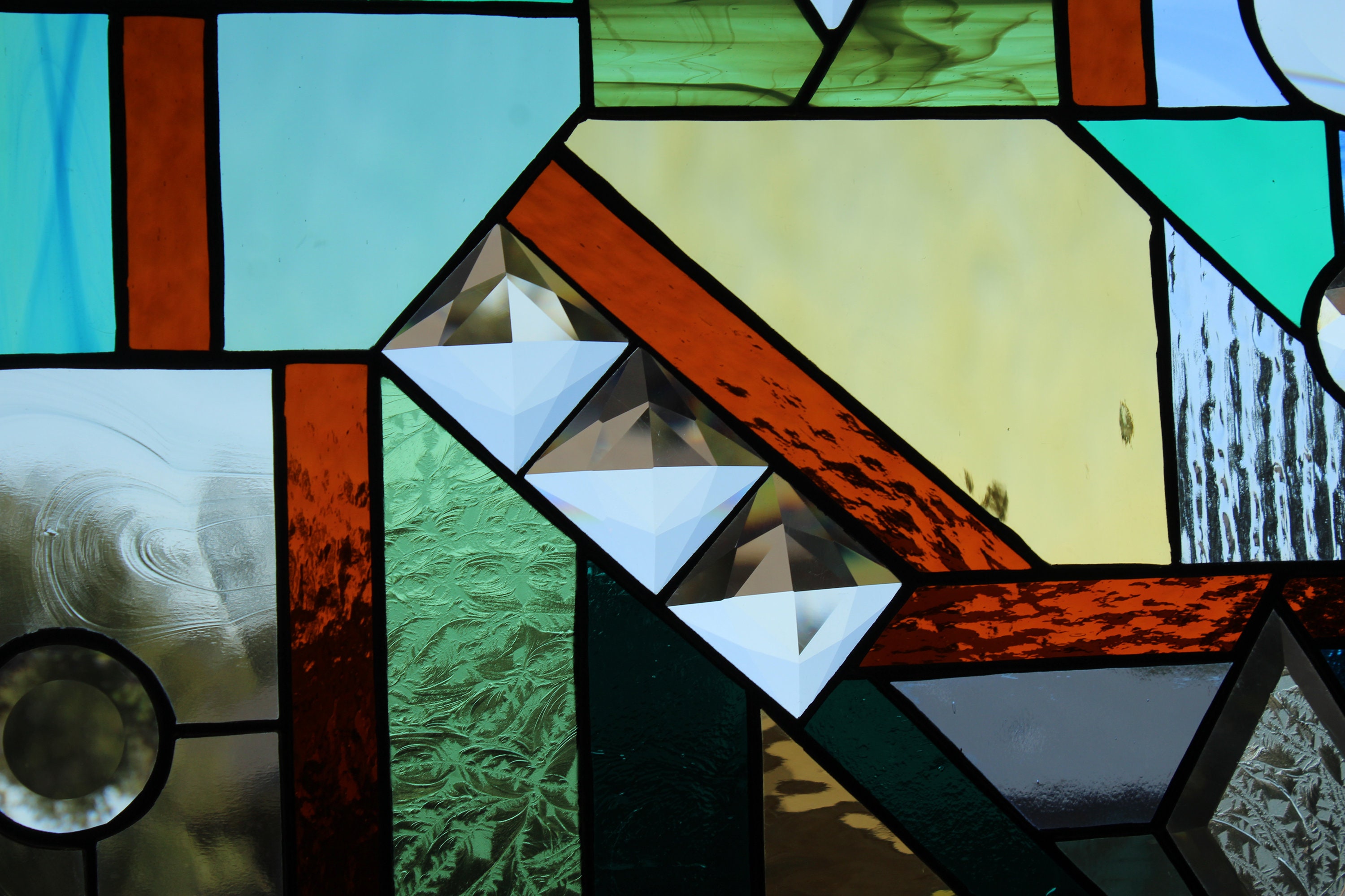 Color Flash Stained Glass Window Panel - Etsy