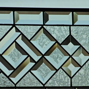 Rectangular Stained Glass Window Panel ,hanging,privacy Glass,clear - Etsy