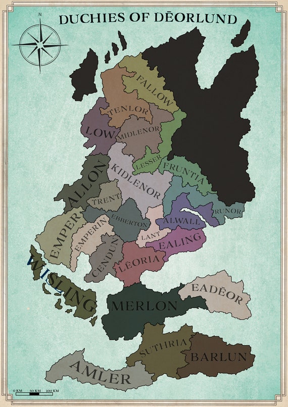 Custom Continent Strategy Map Commission for Fantasy - Etsy