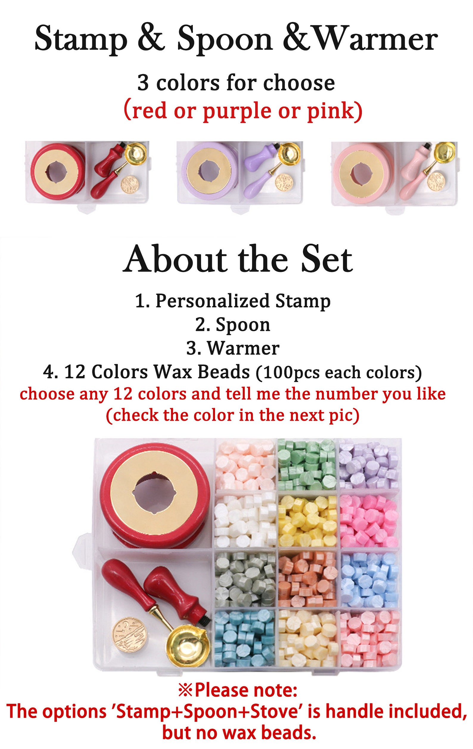 Custom Wax Seal Stamp Kit 1200pcs Waxbeads Included - Etsy