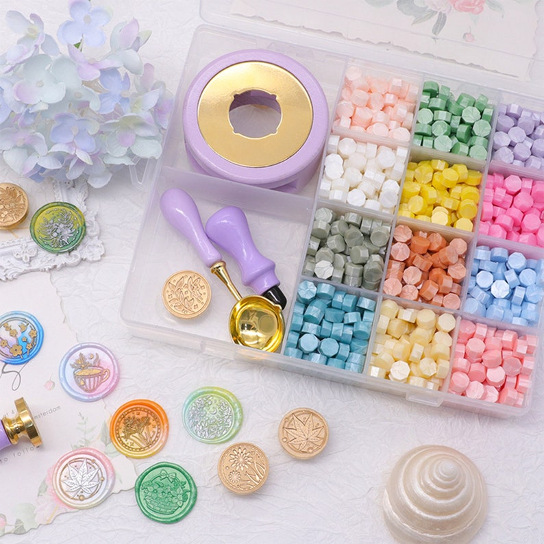 Custom Wax Seal Stamp Kit 1200pcs Waxbeads Included - Etsy