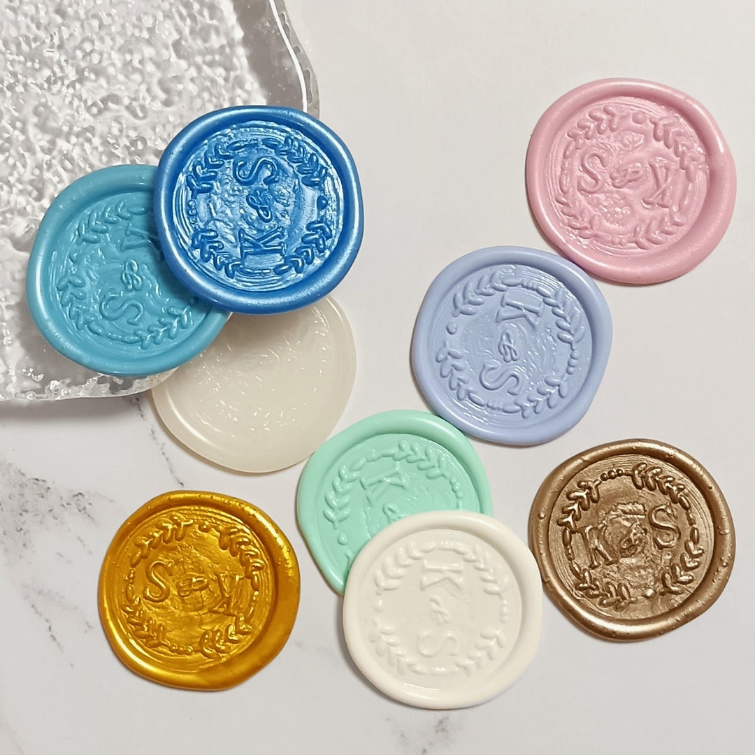 Custom Initial Wax Seal Sticker, Handmade Self Adhesive Wax Seal ...
