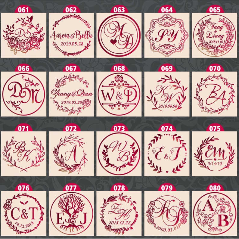 Custom Logo Wax Seal Stickers 113 Logos Collection Self - Etsy