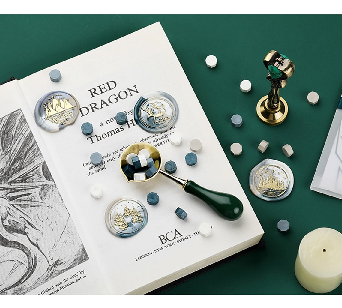 Wax Seal Stamp Kit With Gift Box Wax Seal Beads With Wax Seal - Etsy