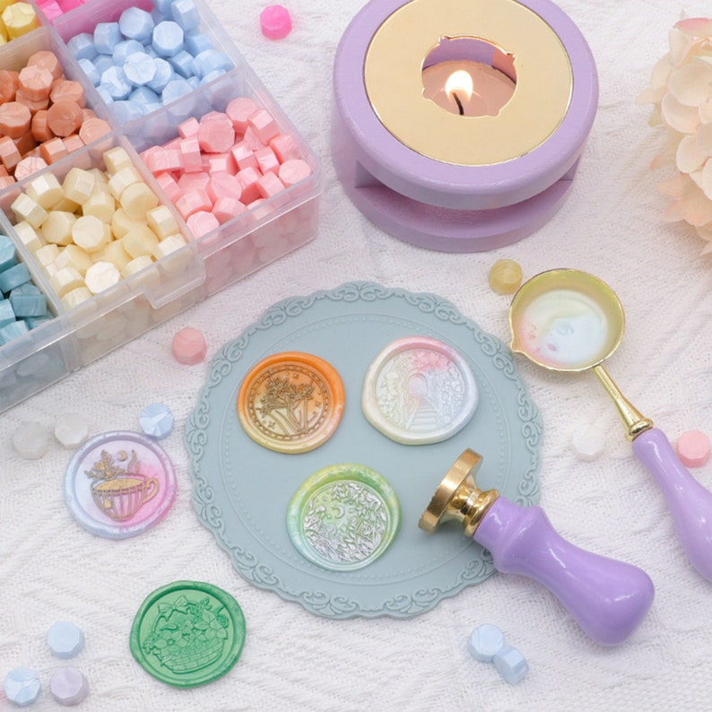 Custom Wax Seal Stamp Kit 1200pcs Waxbeads Included - Etsy