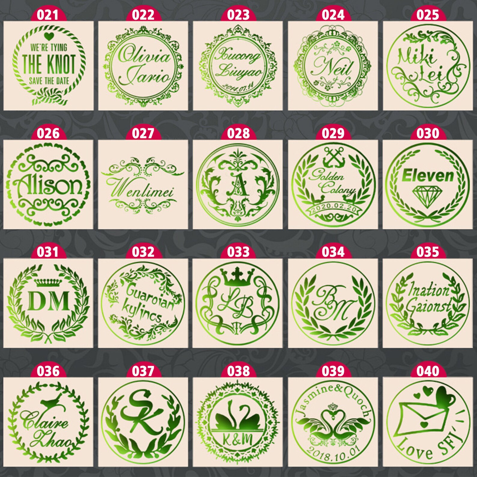 Custom Logo Wax Seal Stickers 113 Logos Collection Self - Etsy