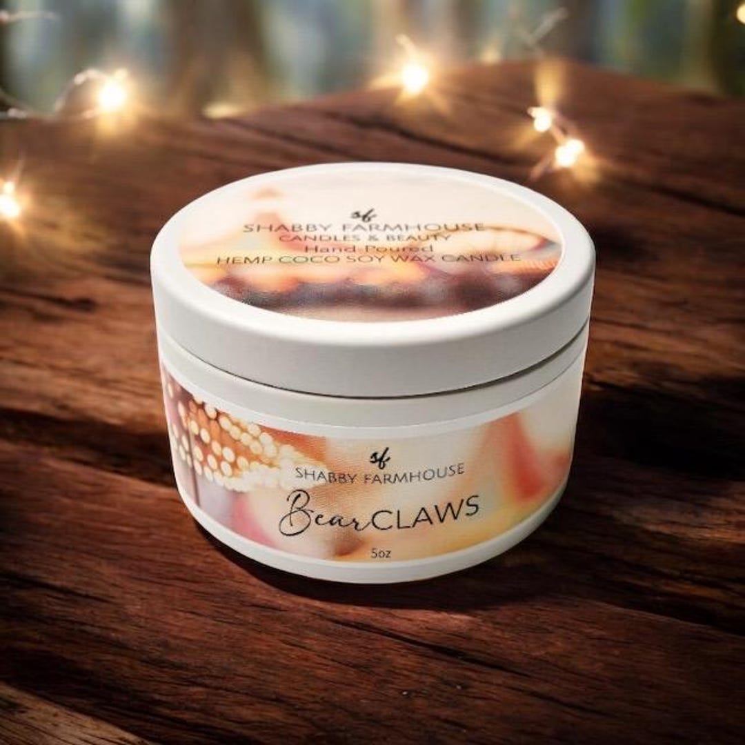 Country Fair Bear Claws Hand-poured Candle Tin - Etsy